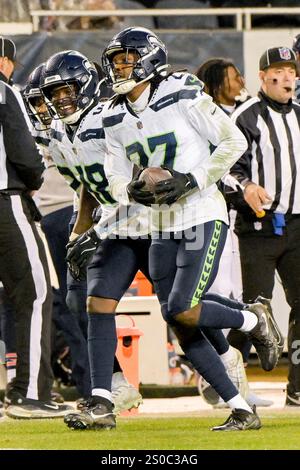 Seattle Seahawks cornerback Riq Woolen (27) arrives before an NFL ...