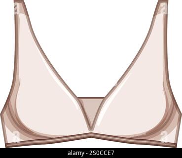 wireless bra modern cartoon vector illustration Stock Vector Image ...
