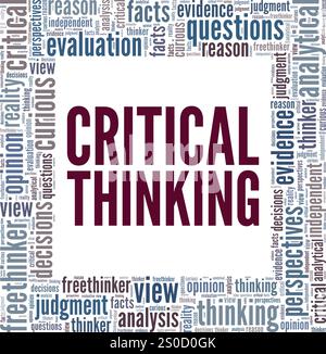 Critical Thinking word cloud conceptual design isolated on white ...