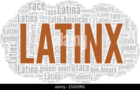 Latinx word cloud conceptual design isolated on white background Stock ...