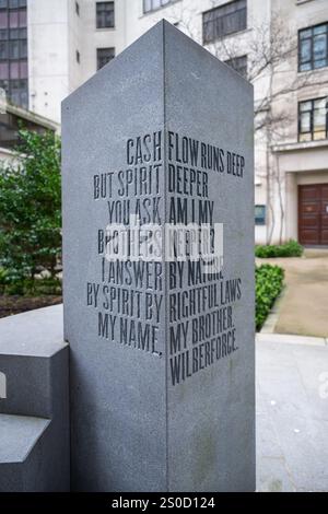 Monument to the slave trade Gilt of Cain in Fen Court London Stock ...