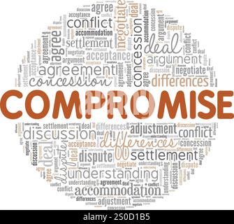 Compromise word cloud conceptual design isolated on white background ...