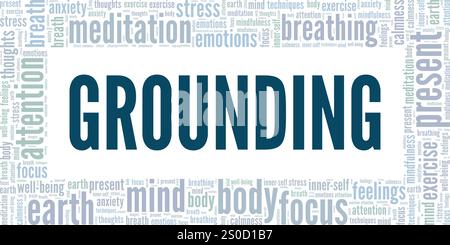 Grounding word cloud conceptual design isolated on white background ...