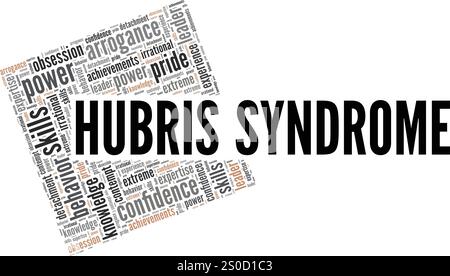 Hubris Syndrome word cloud conceptual design isolated on white ...