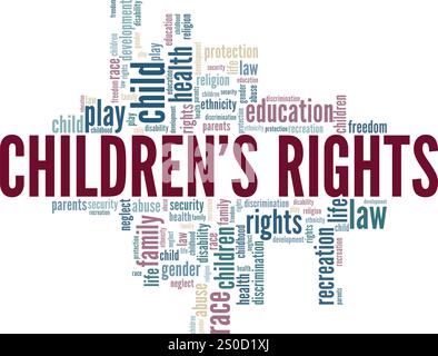 Children's Rights word cloud conceptual design isolated on white ...