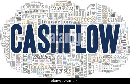 Cashflow word cloud conceptual design isolated on white background ...