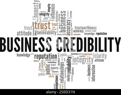 Credibility word cloud conceptual design isolated on white background ...