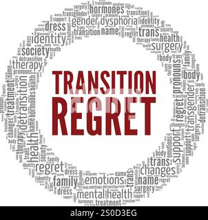 Transition Regret word cloud conceptual design isolated on white ...