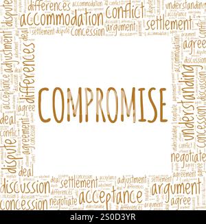 Compromise word cloud conceptual design isolated on white background ...