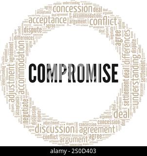 Compromise word cloud conceptual design isolated on white background ...