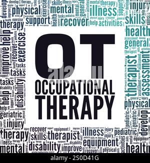 Occupational Therapy word cloud conceptual design isolated on white ...