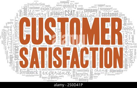 Customer Satisfaction CSAT word cloud conceptual design isolated on ...