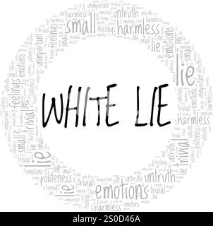 White Lie word cloud conceptual design isolated on white background ...