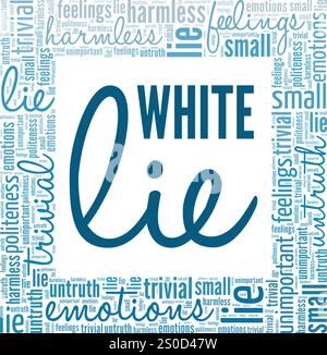 White Lie word cloud conceptual design isolated on white background ...