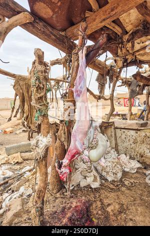 Mauritania, Atar, goat market, goat slaughter Stock Photo - Alamy