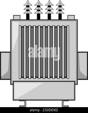 frequency electrical transformer cartoon. impedance load, tap cooling ...
