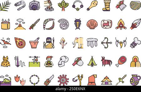 Prehistoric icons High-Quality Vector Icons Collection with Editable ...
