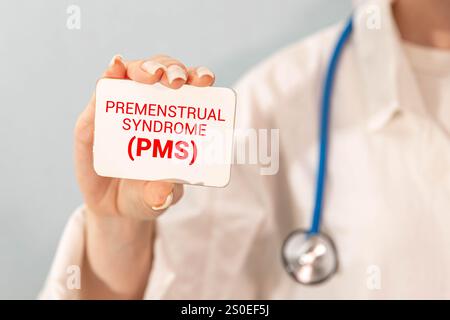 Pms Premenstrual Syndrome Stress - Diagnosis written on a piece of ...