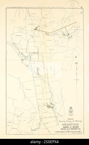 Map of the claims and working in the Merrijigs group of gold mines near ...