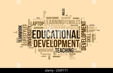 Educational Development word cloud template. Educational Development ...