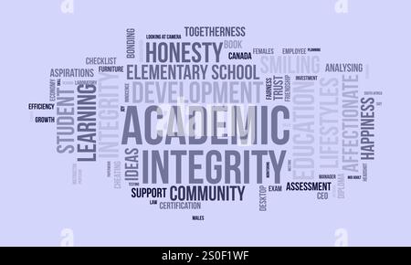 Academic Integrity word cloud template. Academic Integrity concept ...