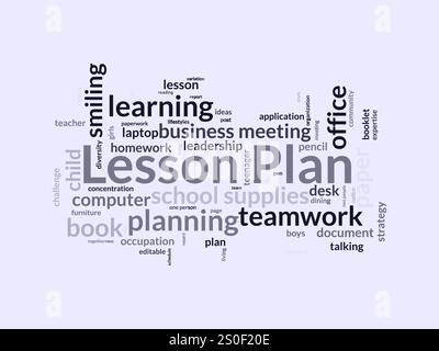 Lesson Plan word cloud template. Lesson Plan concept vector tagcloud ...