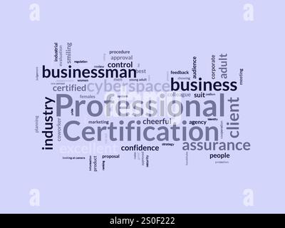 Certification word cloud template. Certification concept vector ...