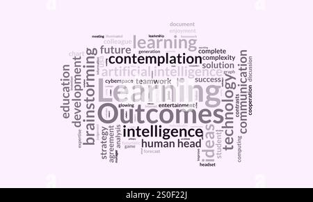 Learning Outcomes word cloud template. Learning Outcomes concept vector ...