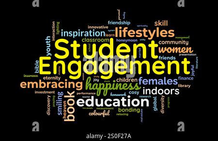 Student Engagement word cloud template. Student Engagement concept ...