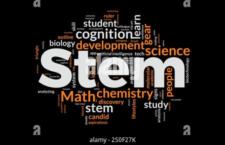 Stem word cloud template. Science,Technology,Engineering, Math concept ...