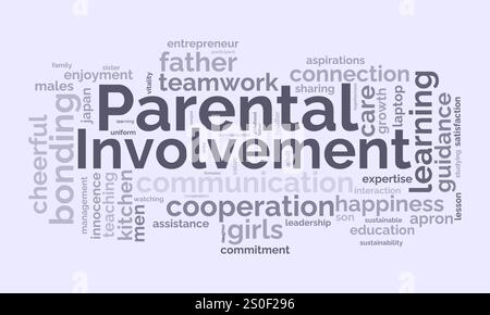 Parental Involvement word cloud template. Parental Involvement concept ...