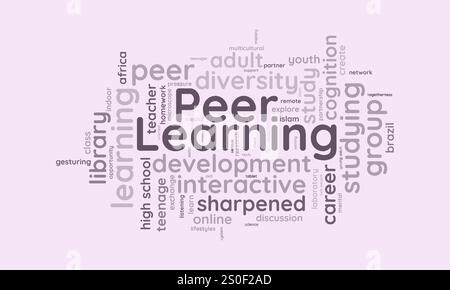 Peer Learning word cloud template. Peer Learning concept vector ...