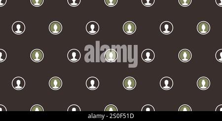 Colorful Seamless User Account Avatars Texture, Background with Rows of ...