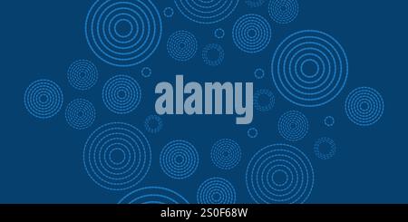 Concentric dashed line circles - Abstract geometric element on white ...