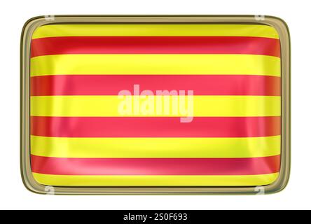 Catalonian Country Flag Badge isolated onthe white background Stock ...