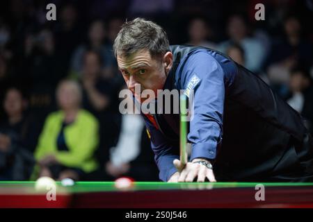 Kyren Wilson looks on during The Johnstone’s Paint Masters Snooker ...