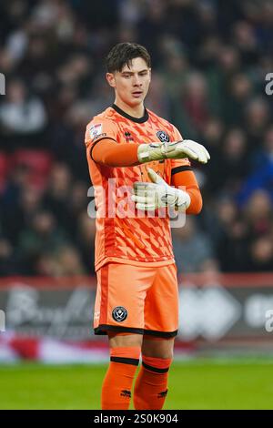 Michael Cooper Sheffield United goalkeeper in action during the Sky Bet ...