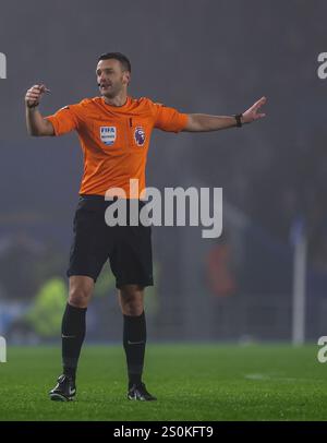 Referee Andrew Madley in action during the Premier League match at the ...