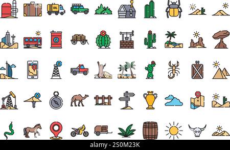 Desert icons High-Quality Vector Icons Collection with Editable Stroke ...
