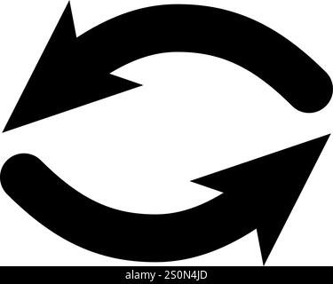 Rotating arrows icon creating rotation of 45 degree to 360 degree Stock Vector Image & Art - Alamy