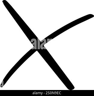 Hand drawn mathematics symbol cross icon in gold foil texture vector ...