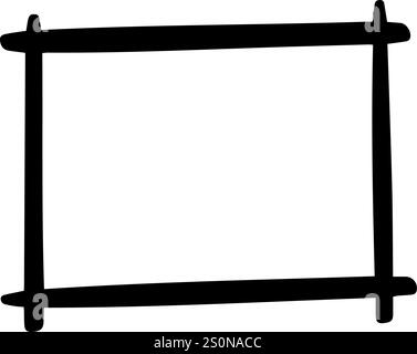Bold Thick Frame Border Design Vector Illustration Stock Vector Image ...