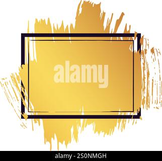 Black and gold abstract background framed in shapes with golden ...