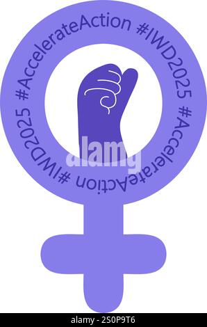 Accelerate action iwd 2025 banner template vector illustration Stock ...