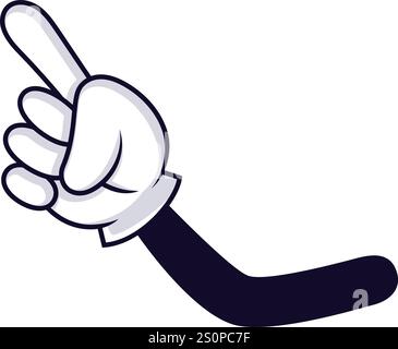 Human hand pointing direction. Cartoon 3d style. Vector illustration ...