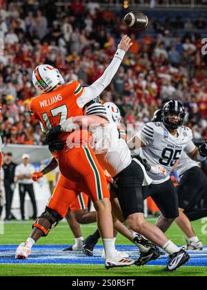 December 28, 2024: Miami Hurricanes quarterback Emory Williams (17 ...
