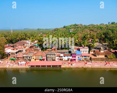 Kotitheertha or Koti Tirtha temple pond aerial panoramic view in ...