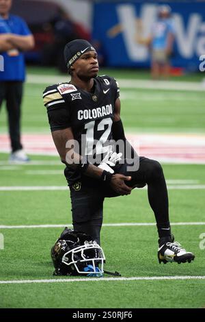December 28, 2024: Travis Hunter (12) of the University of Colorado pre ...