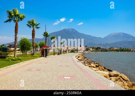 Seafront promenade at the Fethiye city centre. Fethiye is a city in ...