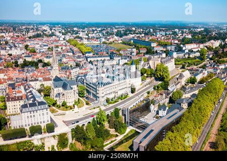 Pau aerial panoramic view. Pau is a city, commune and capital of ...